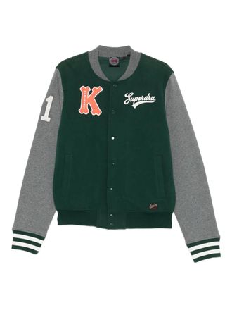 Superdry veste bomber &agrave; logo imprim&eacute; - Vert