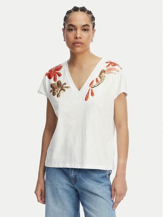Lola Casademunt T-Shirt MS2615002 Wei&szlig; Regular Fit