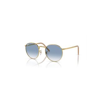Ray-Ban New Round Sonnenbrillen Arista Gold Fassung Blau Glas 50-21