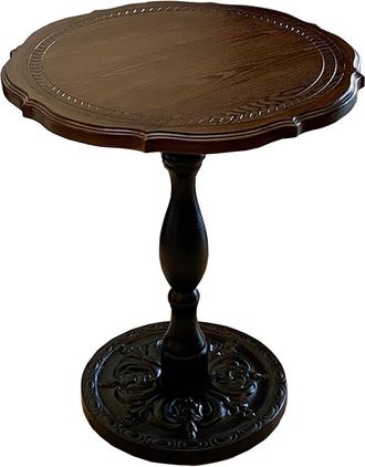 Generic Kleiner runder Beistelltisch, einfacher Getr&auml;nketisch aus Holz, Beistelltisch mit Holzsockel, runder Martinitisch f&uuml;rs Wohnzimmer, Nachttisch f&uuml;r klei