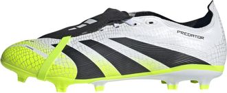 adidas Unisex Predator League Fold-Over Tongue Firm Multi Ground Football Boots Fußballschuhe, Cloud White/Core Black/Lucid Lemon, 48 2/3 EU
