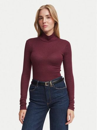 Guess Rollkragenpullover W4BP14 KCGM2 Dunkelrot Slim Fit