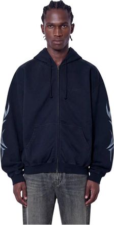 VETEMENTS Graffiti Tribal Zip-Up Hoodie - - Sweatshirts & Hoodies - Herren - Schwarzk - S