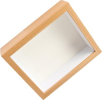 Healifty Holz Fotorahmen Tischst&auml;nder mit Getrockneten Pflanzenbl&auml;ttern Bilderhalter f&uuml;r Fotos und Trockenblumen Pr&auml;sentationsrahmen f&uuml;r Wohn und Tischdekorati