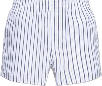 Ami Homme, Shorts, Blanc, Taille: 2XL Striped Cotton Shorts