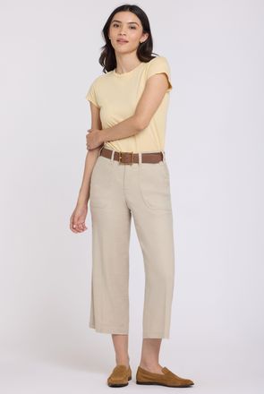 NYDJ Weite Cargo-Capri-Hosen aus Stretch-Leinen