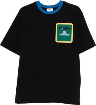 Casablanca Homme, Tops, Noir, Taille: M T-shirt Jts-043 01