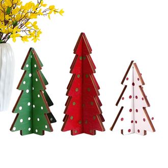 Generico Weihnachtsbaum - rustikale Dekoration aus Holz, Bauernhof mit nat&uuml;rlichem Finish, handgefertigtes Tischset f&uuml;r Weihnachten, zum Schreiben