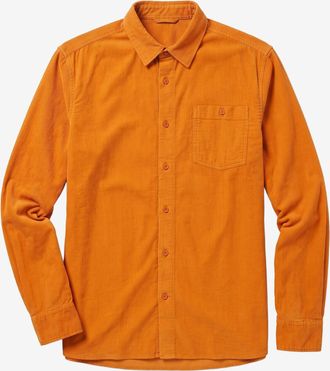 Knowledge Cotton Apparel Herren vegan Hemd Regular Passform Cord Golden Oak