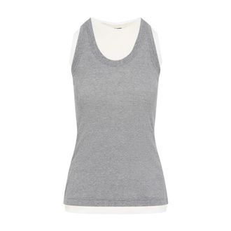 Jil Sander Femme, Tops, Gris, Taille: 38 FR Layered Tank Top