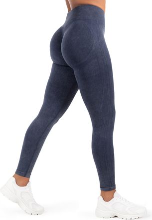 Smilodox Leggings Damen Yune, Scrunch und Batik Optik mit Seamless Naht und Kontur, Fitness Hose, elastisch, Blickdicht, optimal für Gym, Yoga und Pilates, kom