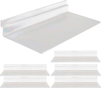 SOLUSTRE 6 St&uuml;ck Transparentes Kunststoff Lamellenwandregal Schuhwanddisplay Schuhhalter Wandmontage Platzsparend f&uuml;r Einzelhandel und Aufbewahrung