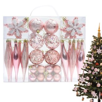 Generic Weihnachtsschmuck B&auml;lle - 40 St&uuml;ck Saisonale Balldekoration - Dekoration f&uuml;r Weihnachtsbaum,F&uuml;r Esstisch Bauernhaus Wohnzimmer Indoor Outdoor Treffen 