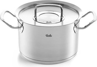 FISSLER Original-Profi Collection/Edelstahl-Kochtopf (Ø 20 cm,4 L) Töpfe inkl. Metall-Deckel, Innen-Skalierung, Made in Germany - Induktion