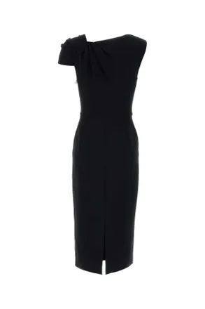 Givenchy Womens Black Stretch Cady Dress Abiti