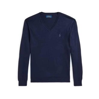 Polo Ralph Lauren V-Ausschnitt Strickware - - Knitwear - Herren - Blau - 2XL