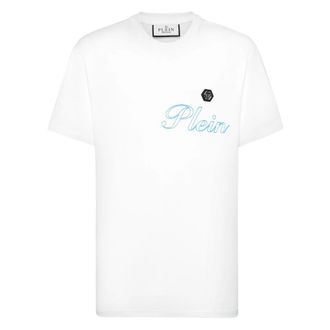 Philipp Plein Jersey T-shirt Round Neck SS - - Tops - Herren - Wei&szlig; - 2XL