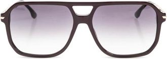 Victoria Beckham Femme, Accessoires, Rouge, Taille: ONE Size Rectangular Lunettes de soleil