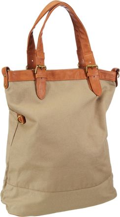 Pieces GYTAS Canvas NET 17046085, Damen Schultertaschen, Beige (Sand.), 45x51x27 cm (B x H x T)