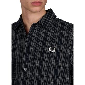Fred Perry Chemise textur&eacute;e &agrave; rayures en coton