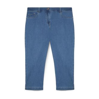 Fiorella Rubino Cropped Jeans aus Denim mit Schlitzen - - Jeans - Damen - Blau - 3XL