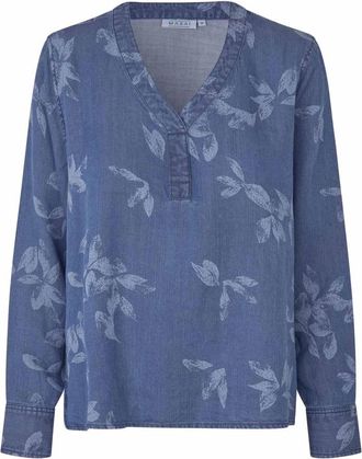 Masai Femme, Blouses et Chemises, Bleu, Taille: 42 FR Chemise en jean