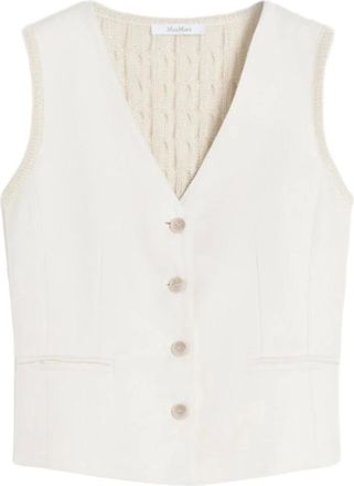 Max Mara Femme, Vestes, Beige, Taille: 42 FR Vest