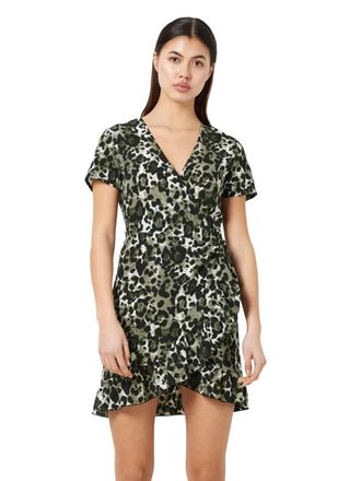 Noisy May Damen Nmclara Bianca S/S Wrap Dress Noos Kleid, Kalamata Aop:leo, L EU