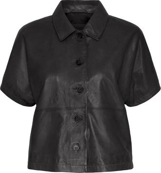 BTF-CPH Btfcph - Veste en cuir Fanya - Femme - Vestes - Noir - Taille: 46 FR