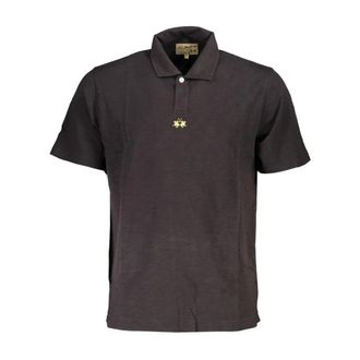 La Martina Besticktes Kurzarm-Polohemd - - Tops - Herren - Schwarzk - M