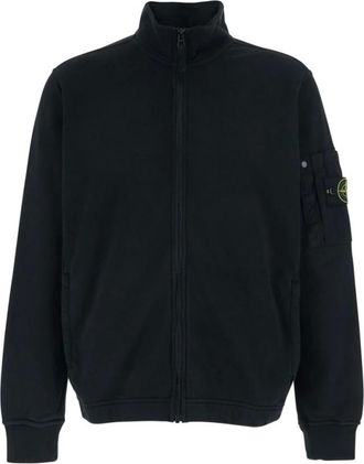 Stone Island Homme, Sweatshirts et sweats &agrave; capuche, Noir, Taille: M Zip-throughs