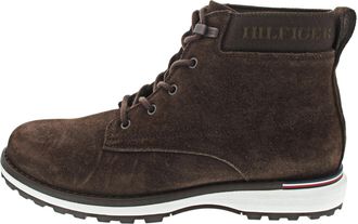 Tommy Hilfiger Herren Low Boot Stiefel Corporate Outdoor Suede Boot aus Leder, Braun (Cocoa), 43