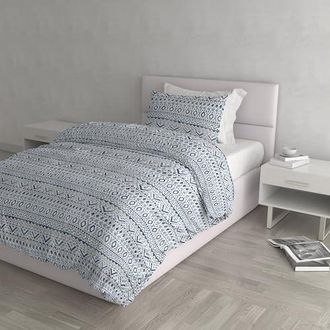 Italian Bed Linen Fantasy Bettwäsche-Set hergestellt in Italien, Mikrofaser, Hellas, Einzelbett