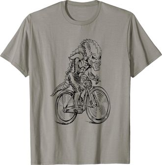 Seembo Alien Cycling Fahrrad Lustig Weltraumradfahrer Reiten Cool Bike T-Shirt