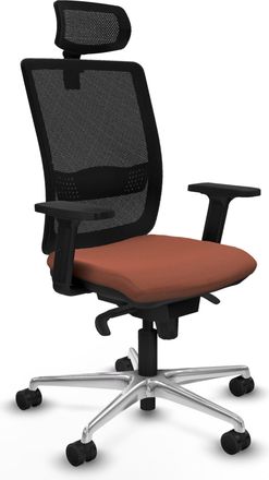 Piqueras y Crespo Haches Stuhl mit Lendenwirbelst&uuml;tze mit 2D-Armlehnen und Kopfteil, h&ouml;henverstellbar und neigbar, ausgestattet mit 5 Positionen und eingespritztem Scha