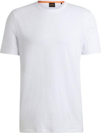 HUGO BOSS Leichtes T-Shirt mit gummiertem Logo-Schriftzug in