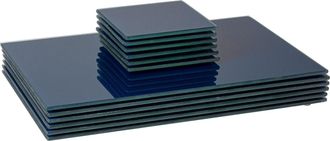 Harbour Housewares Glas -Tischematen & Untersetzer Set - 30cm X 20cm - Hague Blue - 12pc