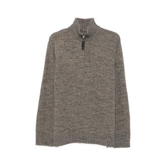 Maison Margiela Pullover mit Viertelrei&szlig;verschluss - - Knitwear - Damen - Grau - S