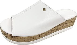 Generic Sandales compensées à bride arrière pour femme - Chaussures dété unies - Sandales à plateforme colorée - Sandales romaines pour femme - Sandales cool,