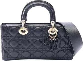 Dior Pre-owned Lady D-Joy Sac &agrave; main 2-en-1 en cuir - Femme - Pre-owned - Noir - Taille: ONE Size