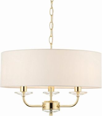 Endon Lighting Nixon - Luminaire suspendu à 3 ampoules à bras multiples en laiton, E14 - Endon