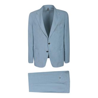 Dell'Oglio Leinen-Sakko - - Suits - Herren - Blau - M