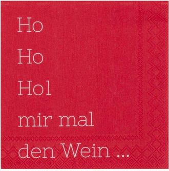 Räder Cocktailserviette Ho Ho HOL Mir den Wein
