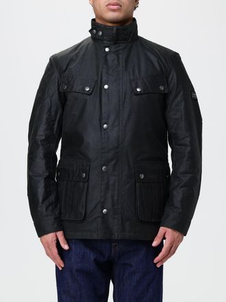 Barbour Duke Jacke aus gewachster Baumwolle mit Stehkragen und aufgesetzten Taschen