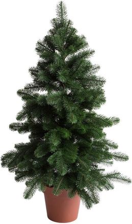 Botanic-Haus k&uuml;nstlicher Tannenbaum Karpaten im braunen Kunststofftopf, ca. 90 cm Gesamth&ouml;he