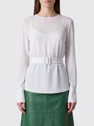 Parosh Lang&auml;rmlige Seidenbluse von P. A.R. O.S. H. mit verstellbarem Tailleng&uuml;rtel