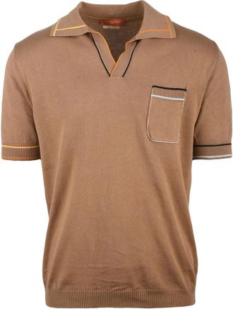 Daniele Fiesoli Homme, Pulls, Brun, Taille: XL Polo en maille