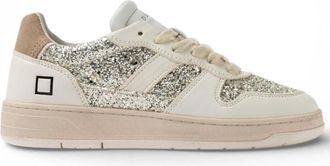 D.A.T.E. D.a.t.e., Femme, Chaussures, Blanc, Taille: 37 EU Court 2.0 Glitter