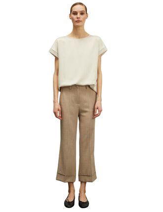 Motivi T-Shirt aus Zwei verschiedenen Materialien Grau XS Spring Summer 24