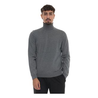 HUGO BOSS Rollkragenpullover mit Logo - - Knitwear - Herren - Grau - XL